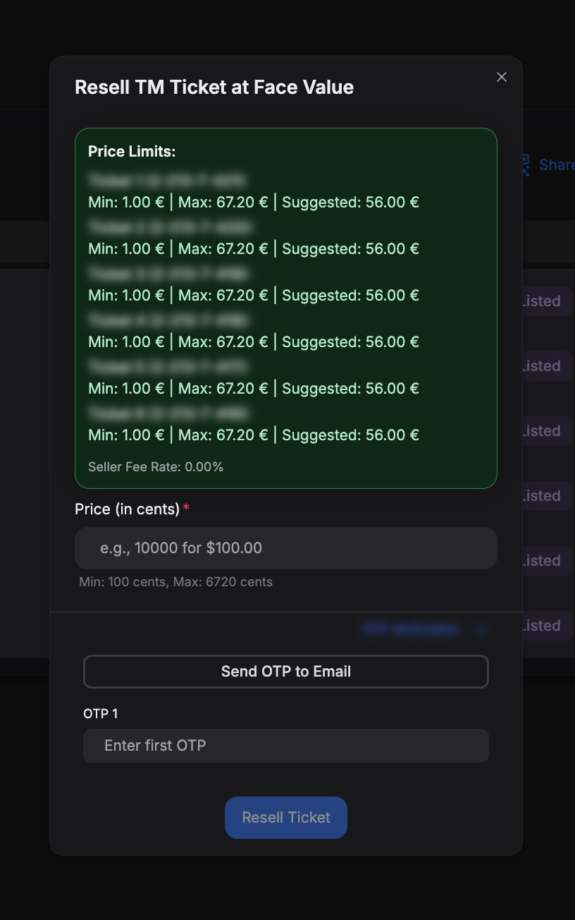 How to Resell Tickets at Face Value on TM Resale | Tikey Manager